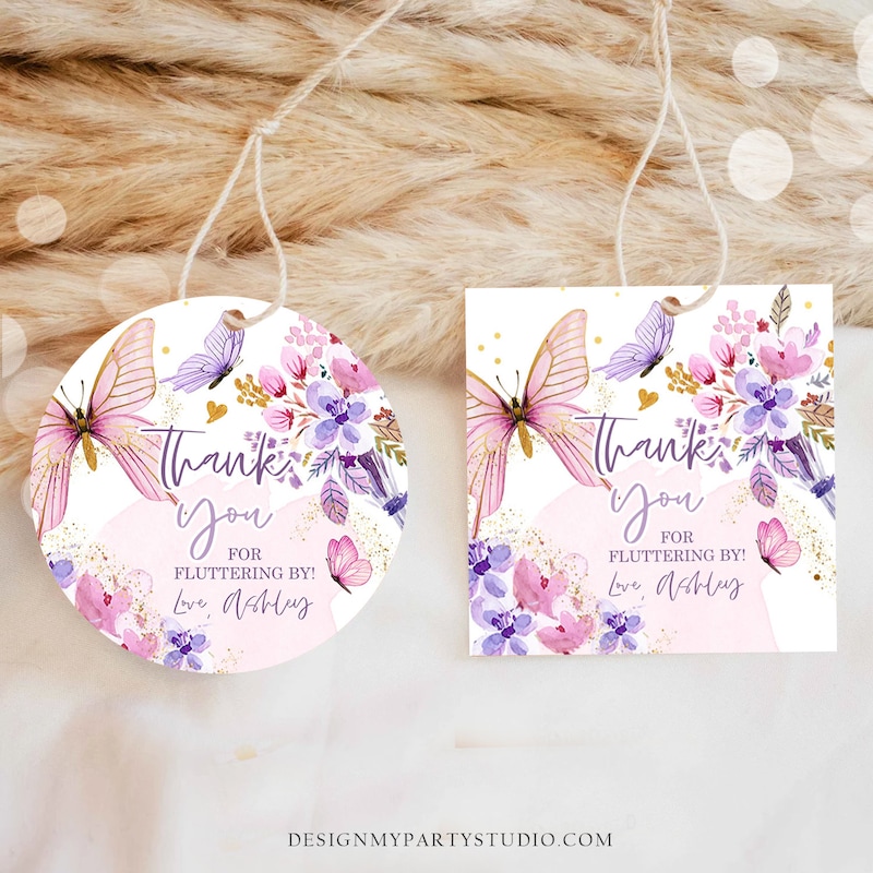 Butterfly Favor Tags - Etsy