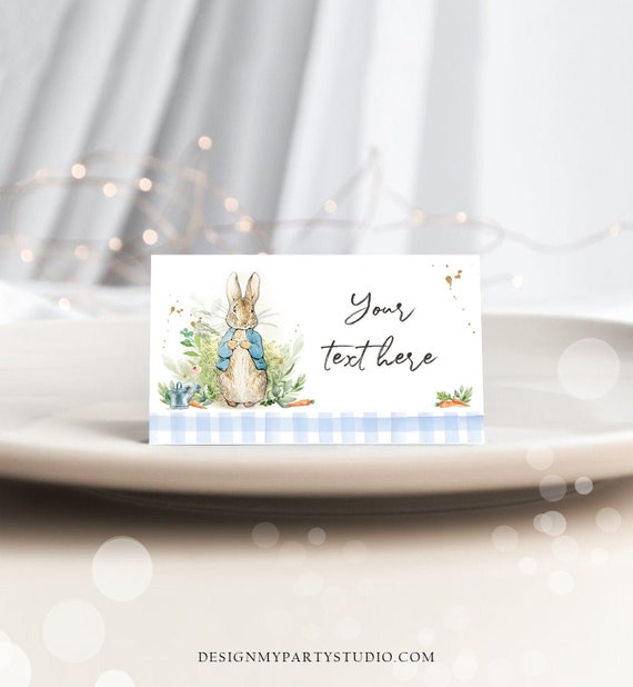 Editable Peter Rabbit Food Labels Rabbit Place Card Tent Card Escort ...