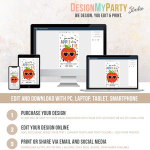 Editable You Are the Apple of My Eye Valentines Day Gift Tag Applesauce ...