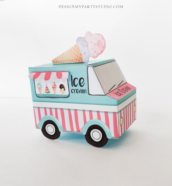 Printable Ice Cream Birthday Ice Cream Party Favor Box Ice - Etsy Canada