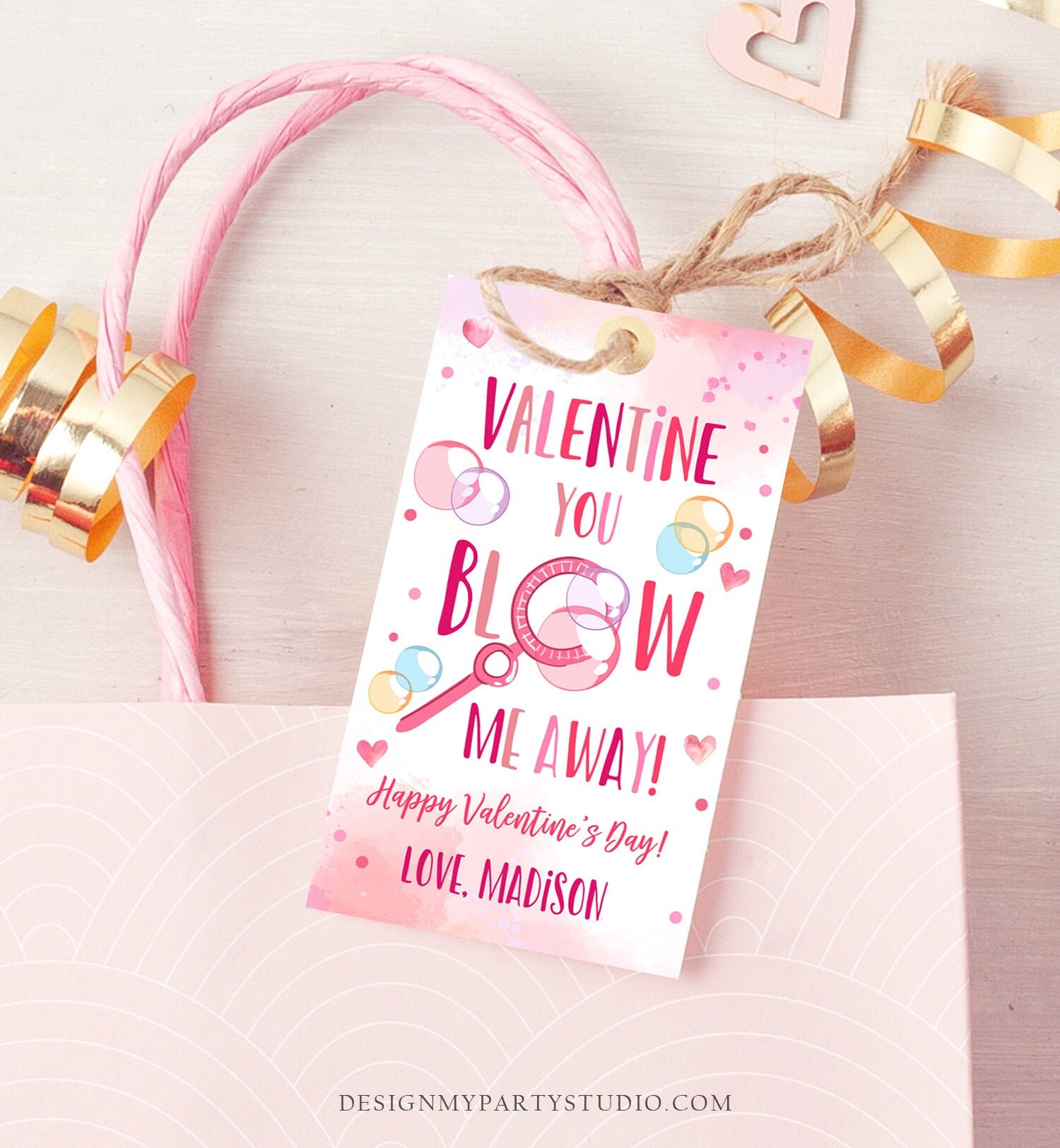 Editable Valentine You Blow Me Away Favor Tag Thank You - Etsy