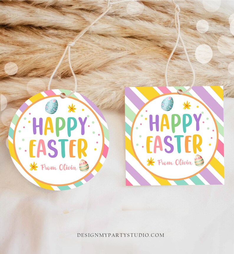 Editable Easter Gift Tags Happy Easter Teacher Appreciation Classroom ...