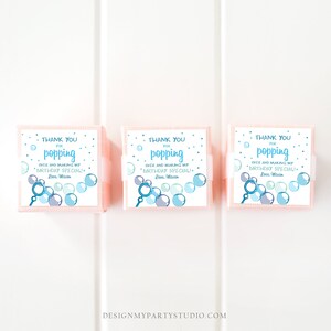 Editable Bubble Favor Tags Boy Bubble Birthday Thank You Tags Popping ...