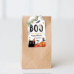 Editable Halloween Favor Tags Boo Gift Tags Costume Party Trick or ...