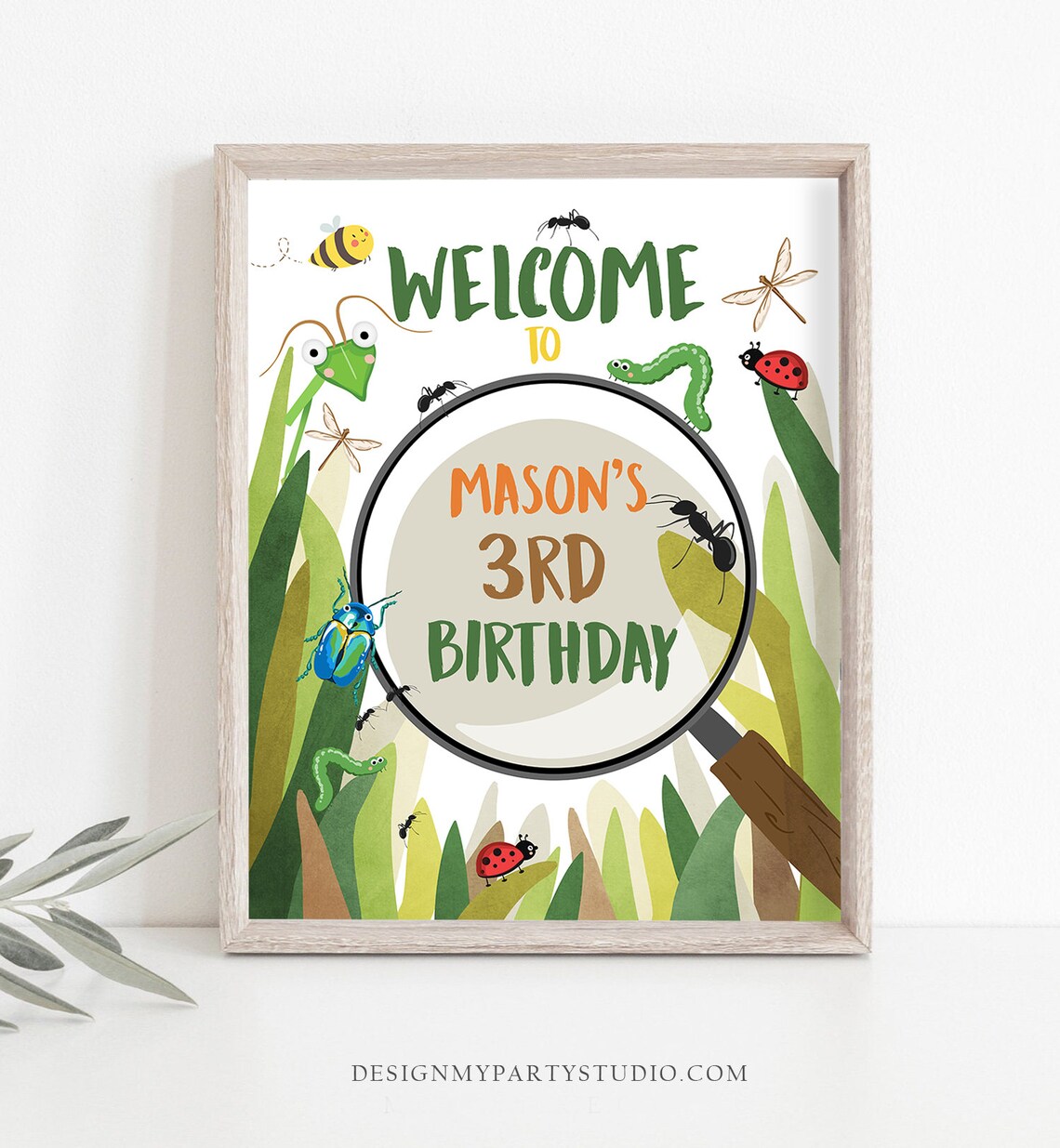 Editable Bug Birthday Welcome Sign Boy Bug Party Outdoor Bug - Etsy