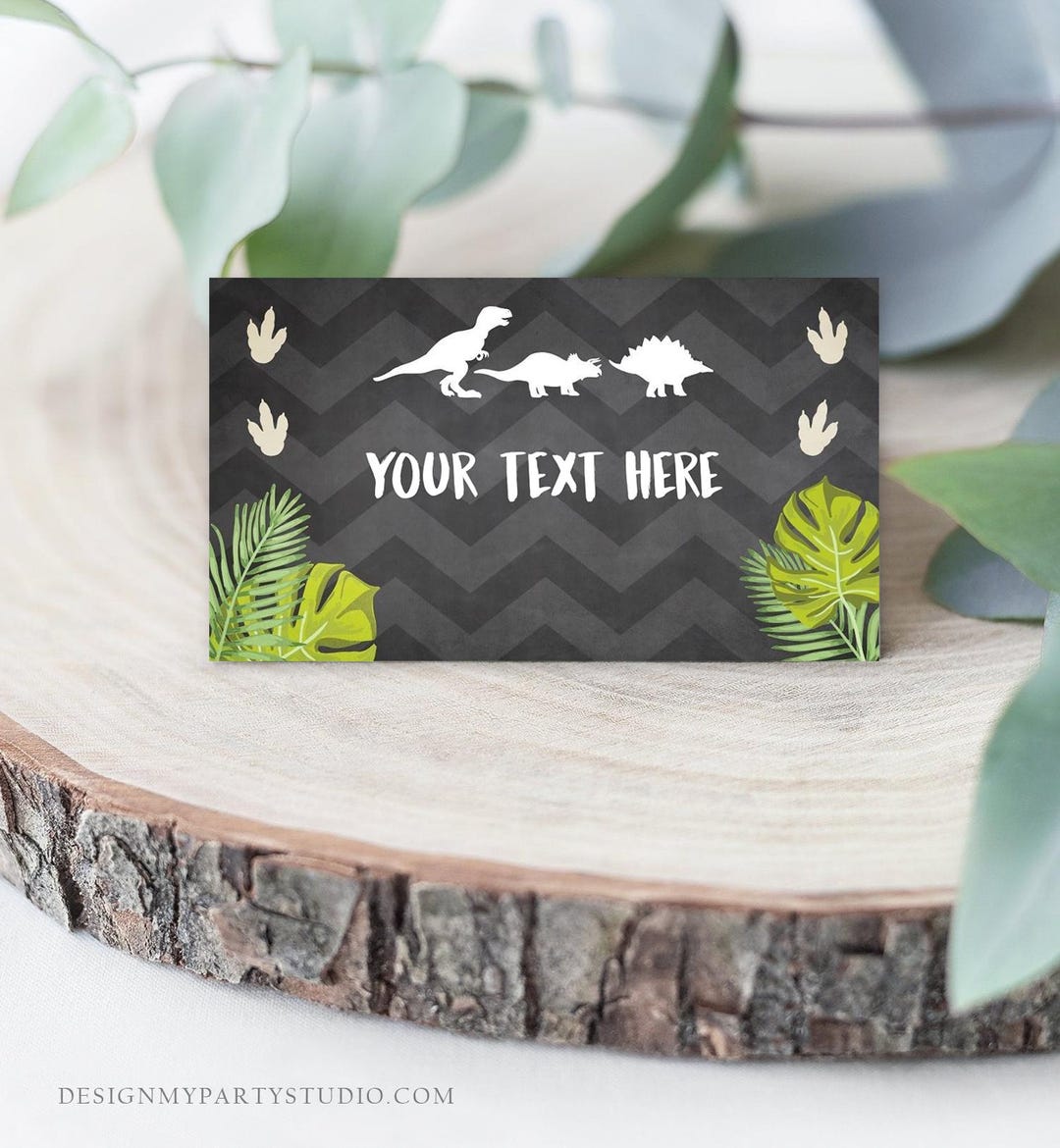 Editable Dinosaur Food Labels Dinosaur Party Place Card Tent Card ...