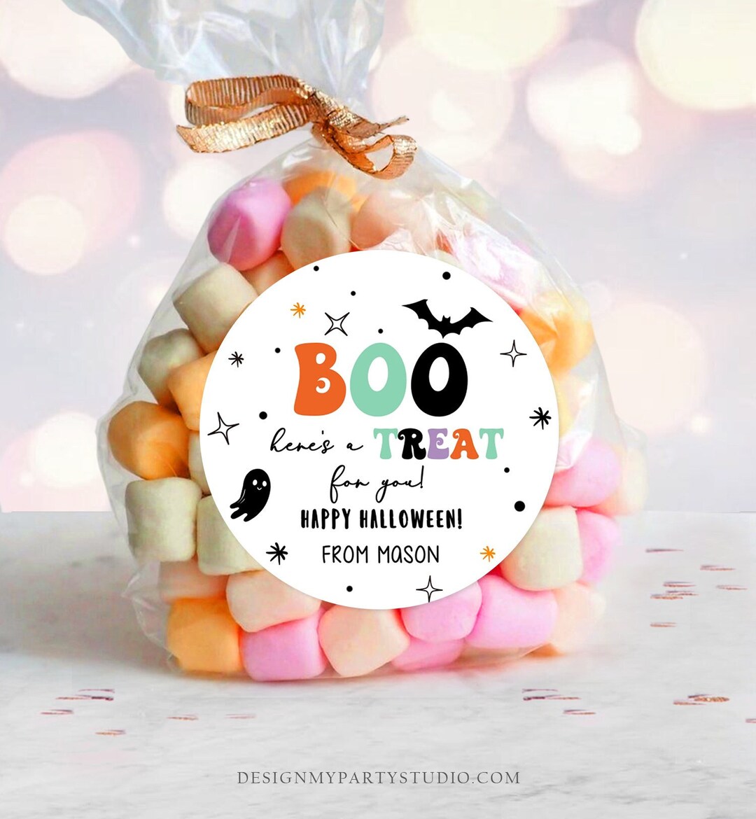 Editable Halloween Favor Tags Boo Gift Tags Costume Party Trick or ...