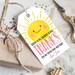 Editable Teacher Appreciation Gift Tags Sunshine Thank You Tag Schools ...