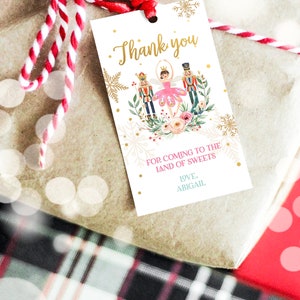 Editable Nutcracker Favor Tag Nutcracker Birthday Land of Sweets Thank ...