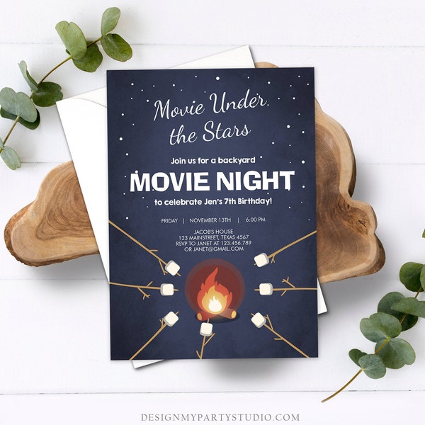Outdoor Movie Invite - Etsy