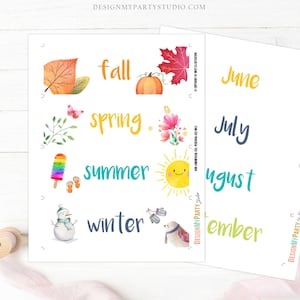 Morning Board Printable Activity Toddler Kids Homeschool Weather Chart ...