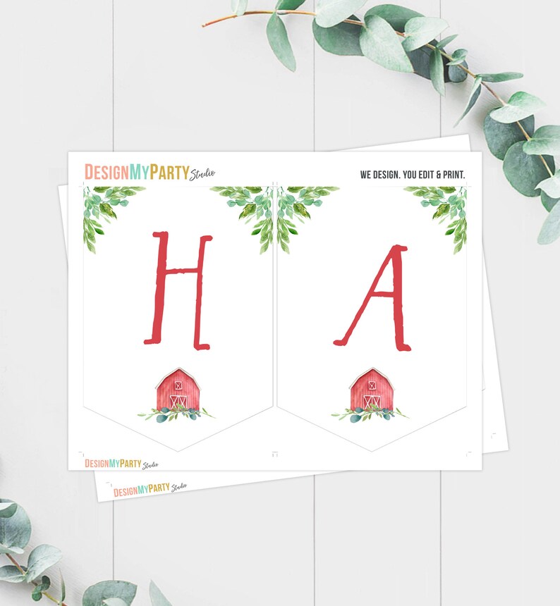 Happy Birthday Banner Farm Birthday Banner Farm Animals Boy - Etsy