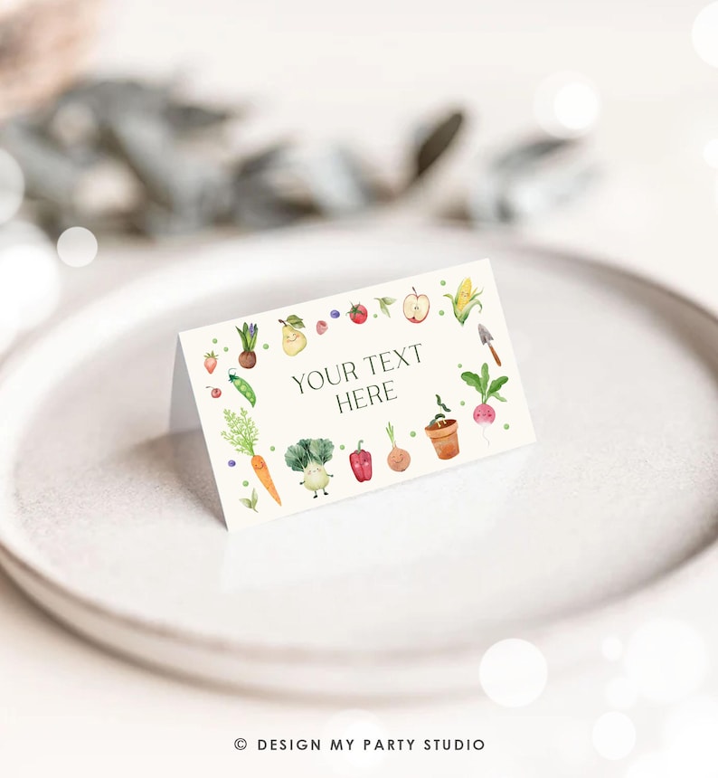 Editable Little Sprout Food Labels Locally Grown Baby Shower Birthday ...