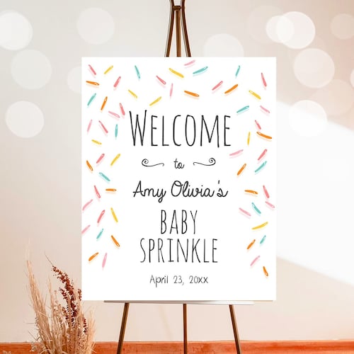 Baby Sprinkle Welcome Sign Baby Sprinkle Sign Gender Neutral - Etsy
