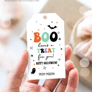 Editable Halloween Favor Tags Boo Gift Tags Costume Party Trick or ...