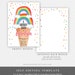 Editable Rainbow Ice Cream Birthday Invitation First Birthday - Etsy