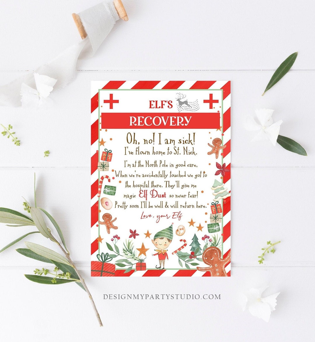 Editable Elf Recovery Letter If Touched and Lost Magic Elf Dust Elf ...