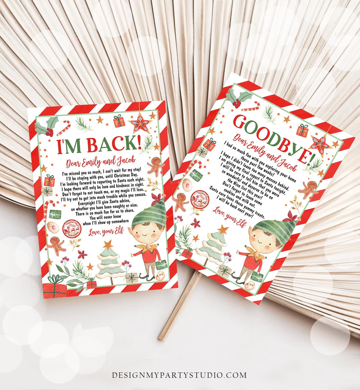 Editable Elf Arrival Letter Return Letter Christmas Elf I'm Back Elf ...