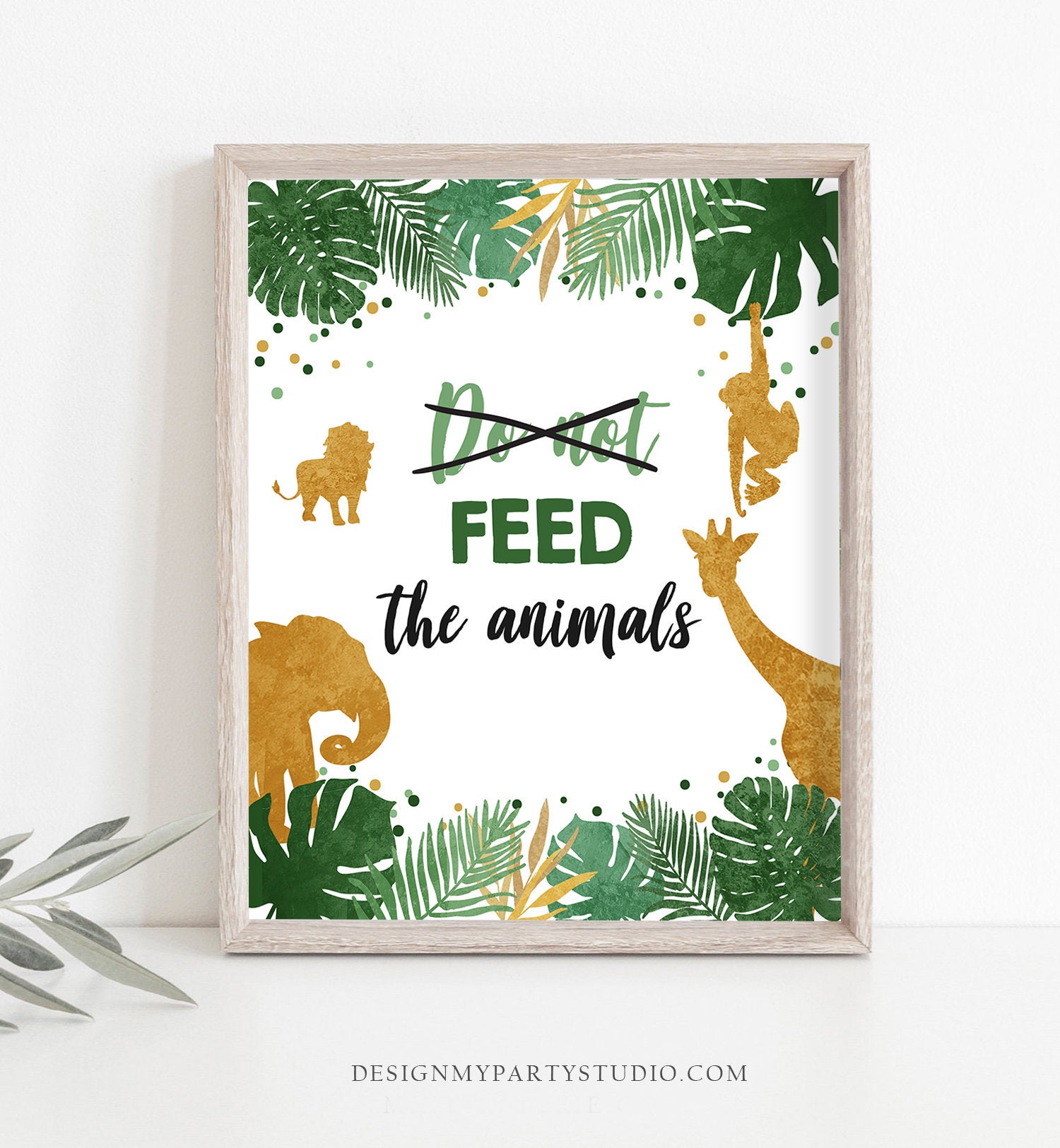 Do Not Feed The Animals Birthday Sign Boy Safari Animals Party | Etsy