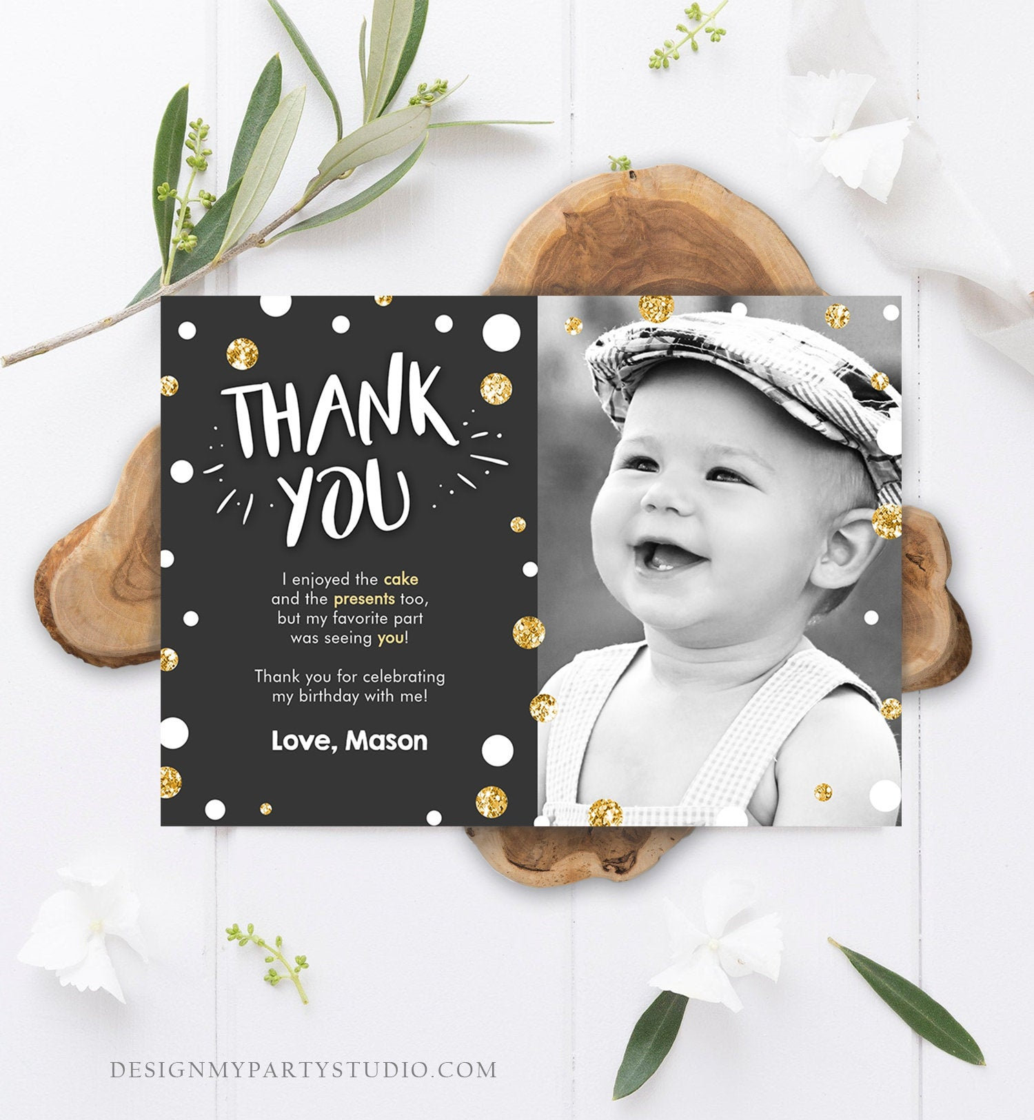 Printable Little Man Thank You Card EDITABLE Mr Any Age 3 ONEderful ...