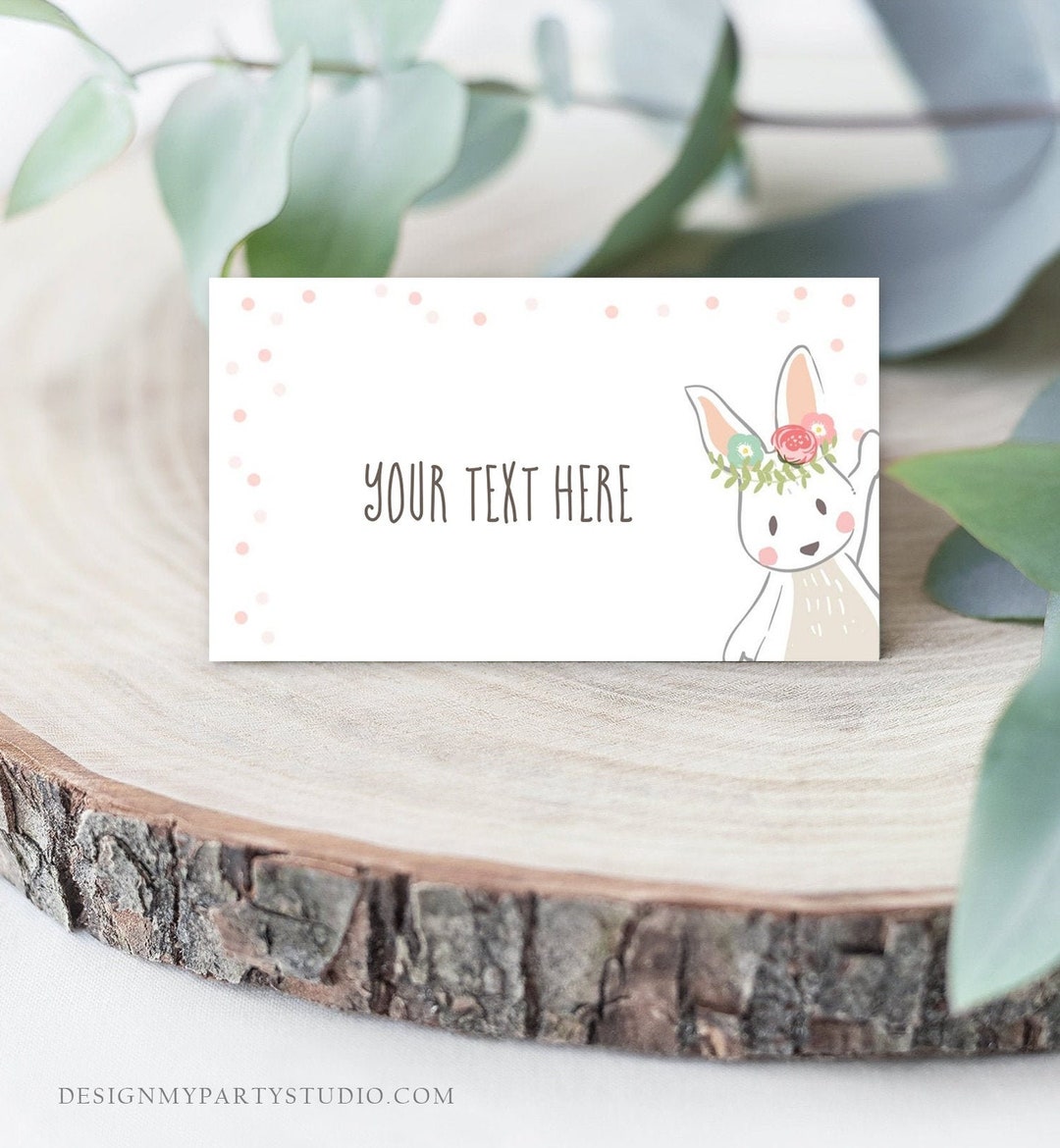 Editable Bunny Food Labels Some Bunny Place Card Tent Card - Etsy