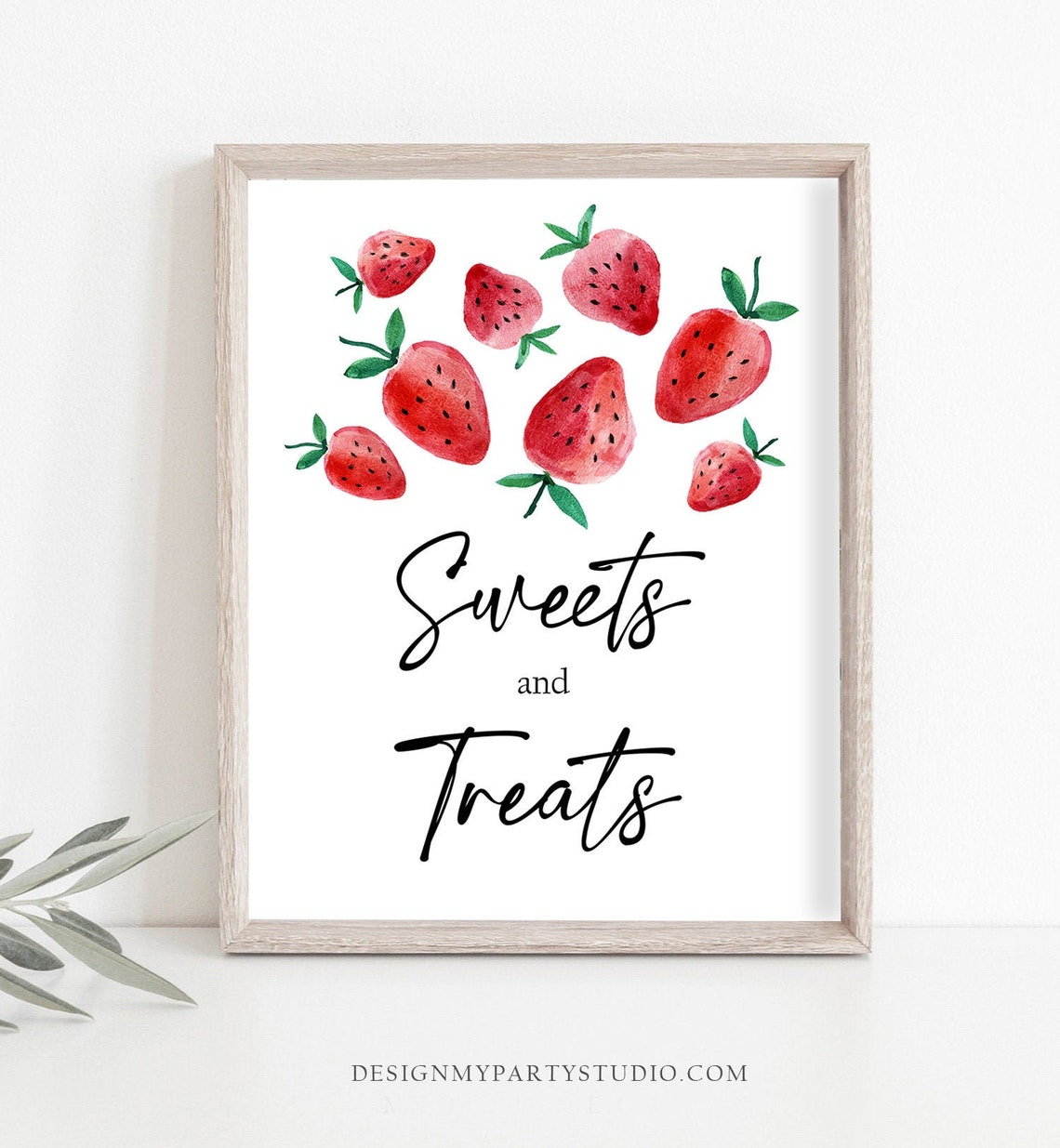 Sweets and Treats Sign Strawberry First Birthday Sign Girl - Etsy