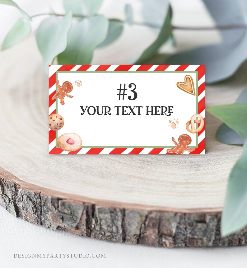 Editable Food Labels Cookie Exchange Labels Cookie Swap Tent - Etsy