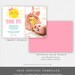 Editable Little Sunshine Thank You Card Birthday Party Pink - Etsy
