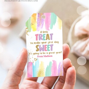 Editable Back to School Gift Tags First Day of School Teacher Tag Treat ...