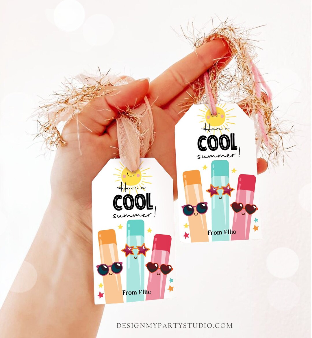 Editable Last Day of School Tag Stay Cool Ice Tag Summer End of School ...