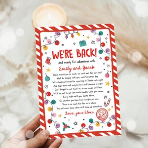 Editable Elf Arrival Letter Return Letter Christmas Elf We're Back Elf ...