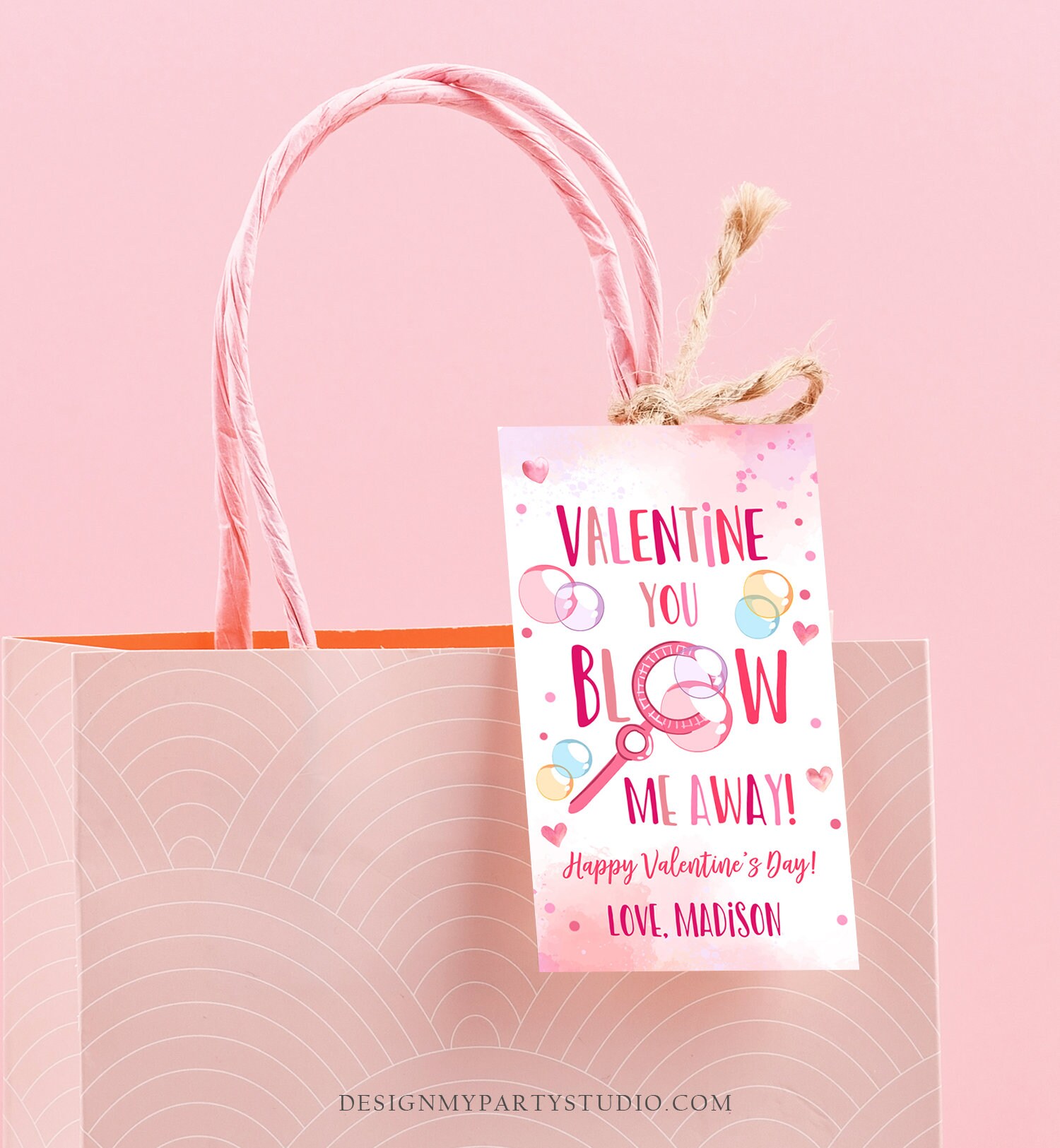 Editable Valentine You Blow Me Away Favor Tag Thank You | Etsy