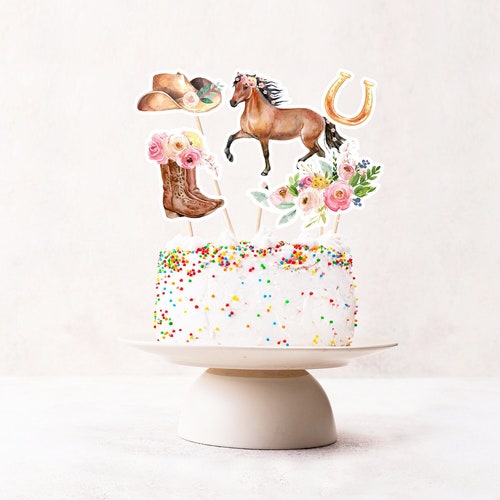 Printable Horse Cake Topper Horse Centerpieces Saddle up - Etsy Canada