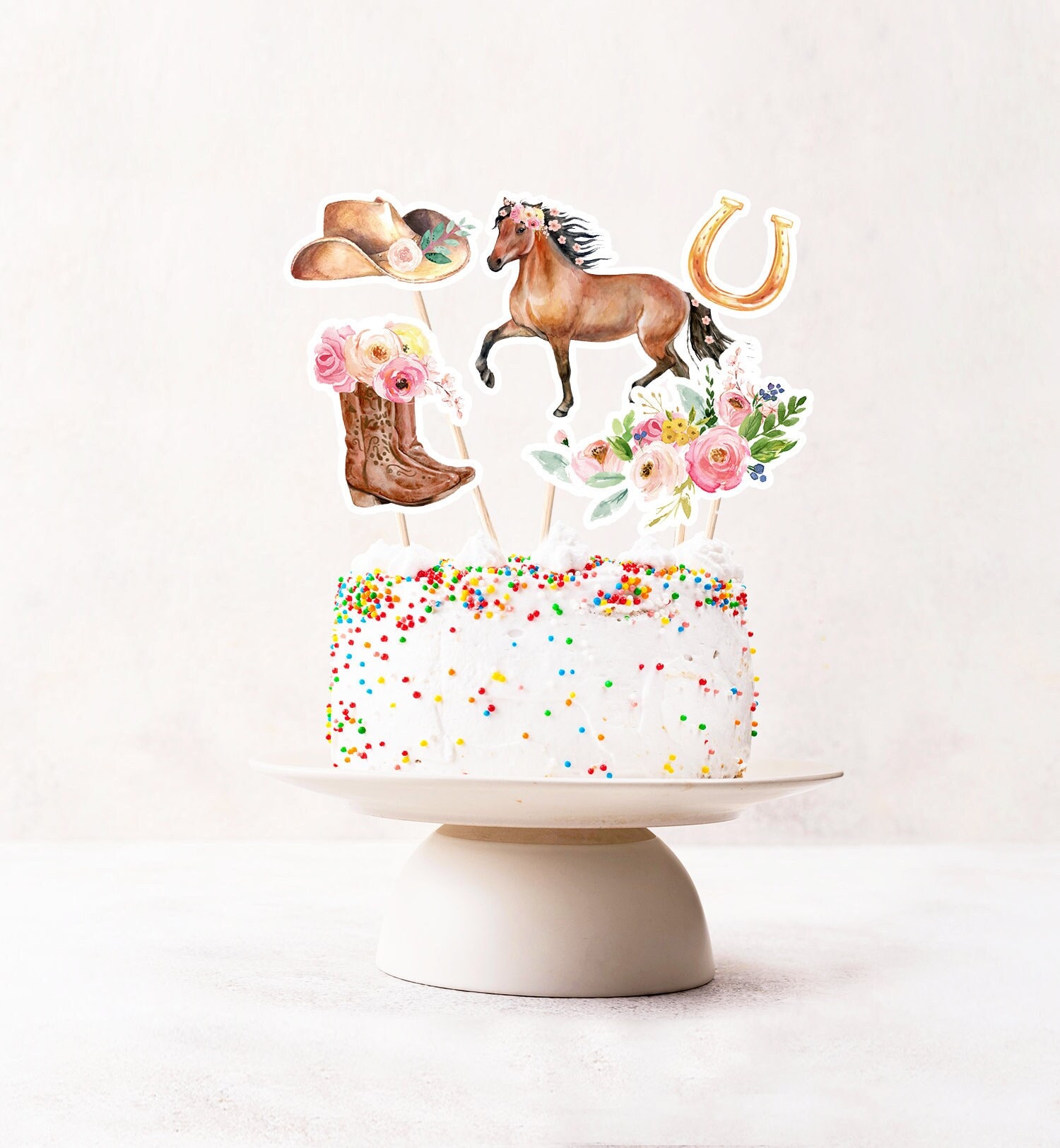 Printable Horse Cake Topper Horse Centerpieces Saddle up - Etsy