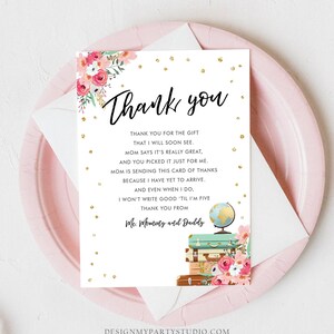 Editable Travel Thank You Card Adventure Traveling Note Miss | Etsy