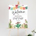 Editable Fiesta Cactus Welcome Sign First Fiesta Birthday Welcome ...