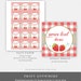 Editable Strawberry Labels Strawberry Birthday Favor Tags Gingham Jam ...