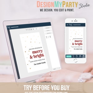 Editable Holiday Gift Tags Christmas Gift Tags Merry & Bright ...