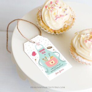 Editable Cooking Favor Tags Tags Baking Birthday Thank You Tags Kids ...