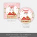 Editable Strawberry Favor Tags Strawberry Birthday Thank You Round Tag ...