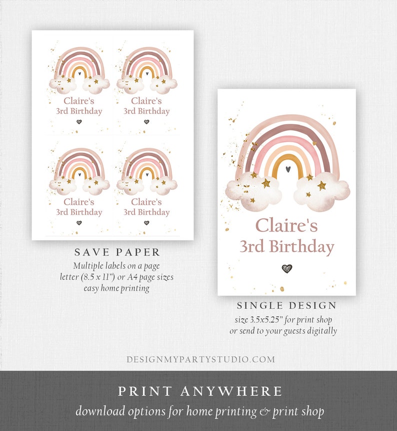 Editable Rainbow Capri Sun Labels Juice Pouch Labels - Etsy