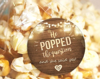 He Popped the Question Printable | Etsy