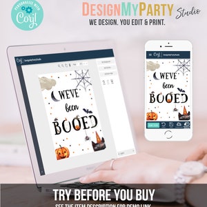 Editable You've Been Booed Halloween Game Printable We've Been Booed ...