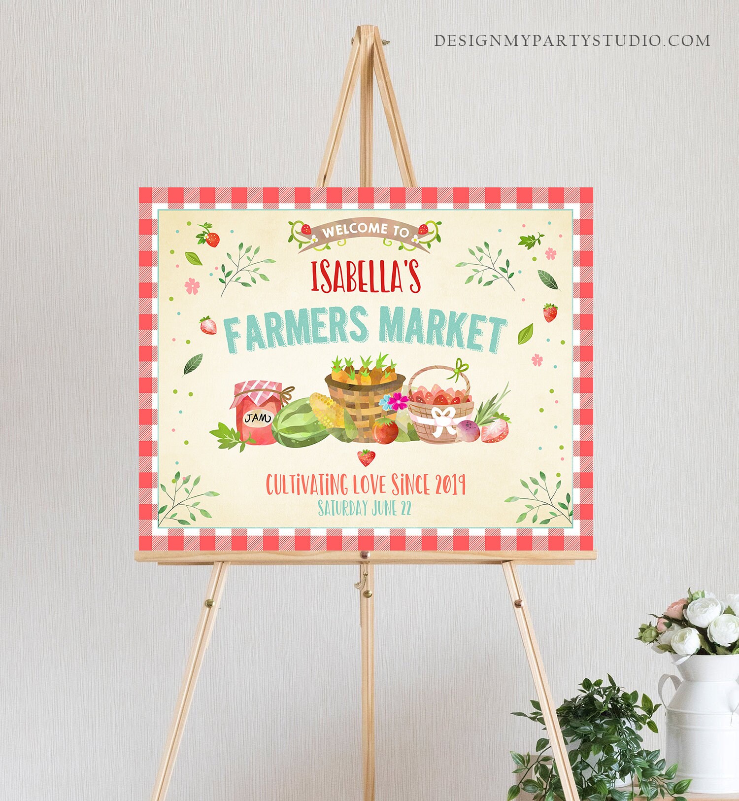 Editable Farmers Market Welcome Sign Birthday Baby Shower Farm - Etsy