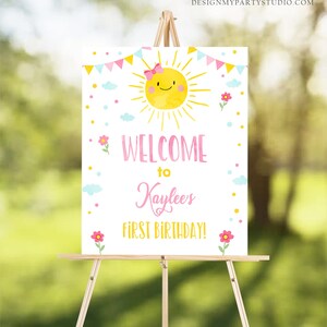 Editable Sunshine Welcome Sign Little Sunshine Birthday Party - Etsy