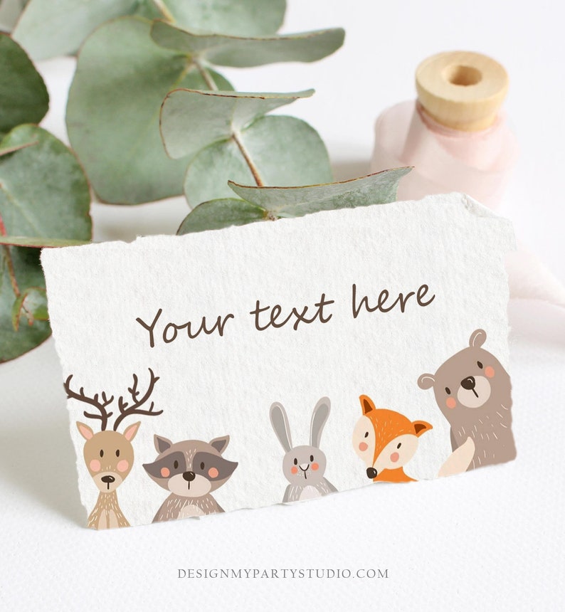 Editable Woodland Food Labels Woodland Buffet Card Woodland | Etsy