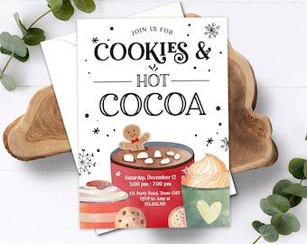 Editable and Printable Hot Cocoa Party Invitation Flyer - Etsy