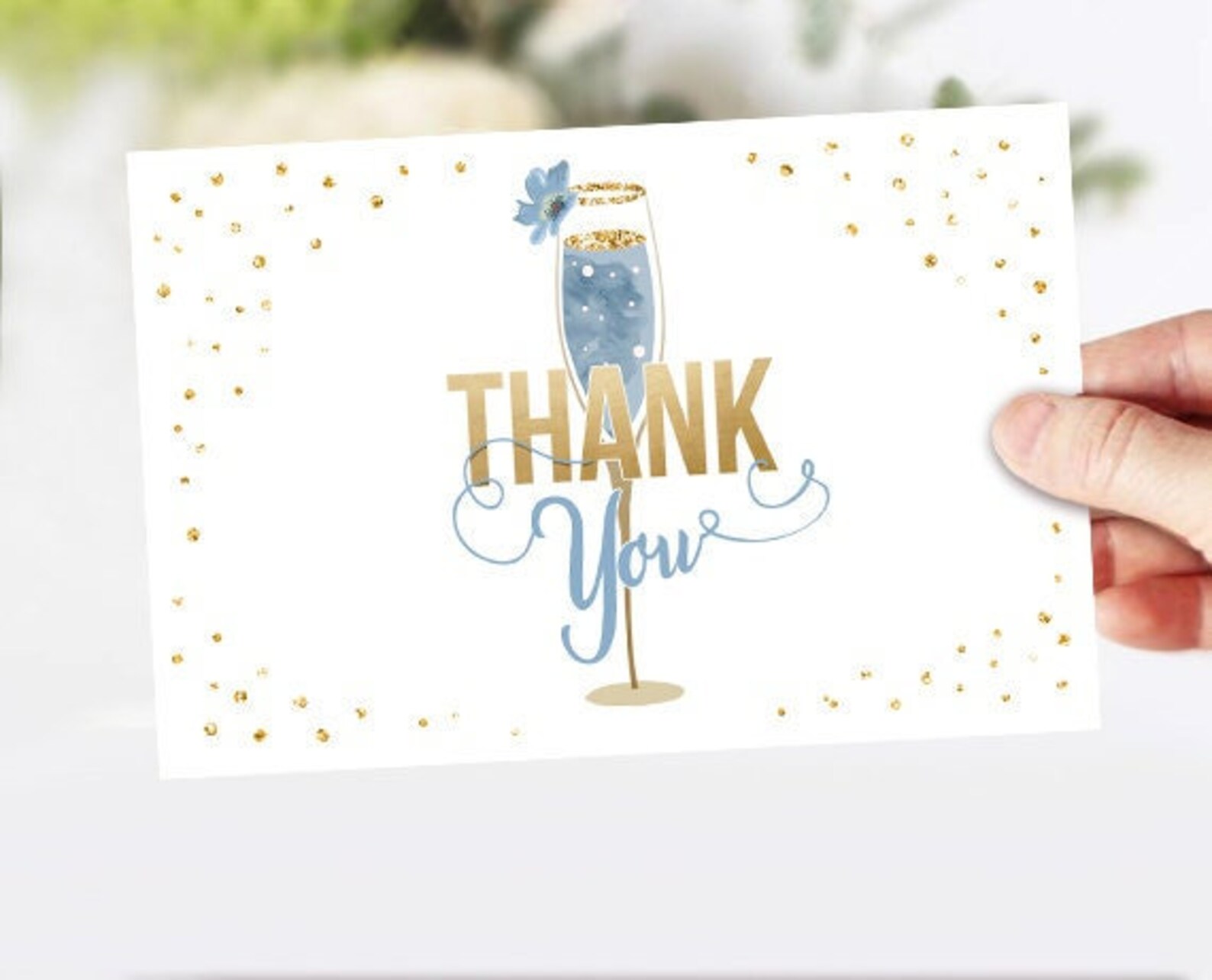 Brunch and Bubbly Thank You Card Champagne Thank You Note - Etsy