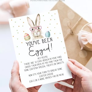 Editable You've Been Egged Easter Game We've Been Egged Neighborhood ...