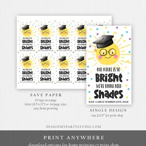 Editable Graduation Favor Tags Teacher Tag Future so Bright We're Gonna ...